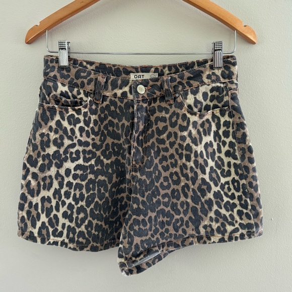 Urban Outfitters | Shorts | Faded Leopard Print Denim Shorts | Poshmark